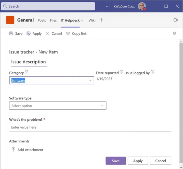 KWIZ Help Desk- The Ultimate SharePoint Help Desk - KWIZ