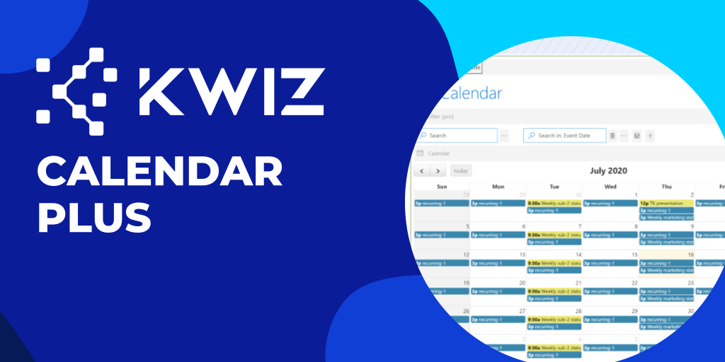 Calendar Plus - The Best Calendar Tool for SharePoint - KWIZ